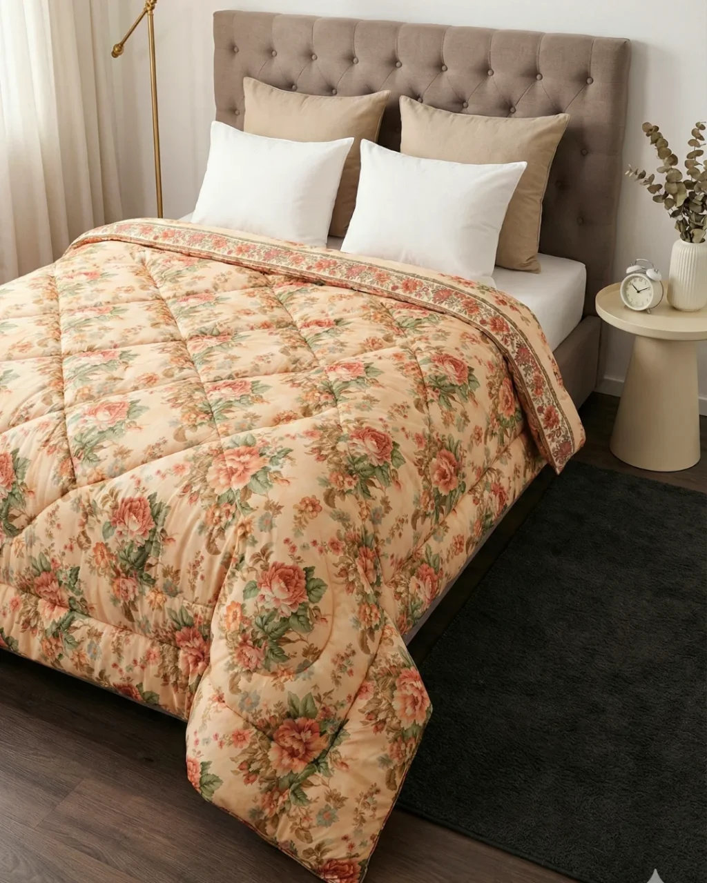 Sand Heavy Winter Rajai | 100% Cotton 300 TC | King Size 450 GSM ...